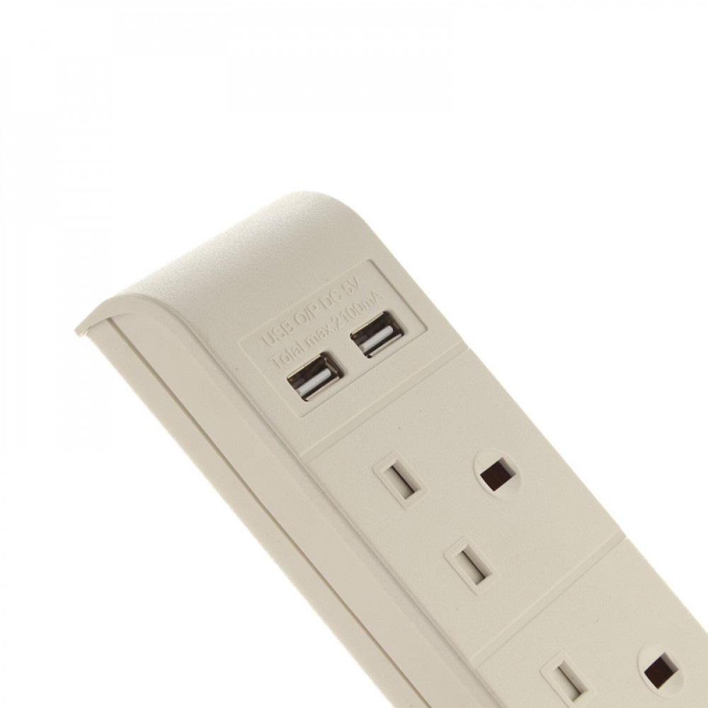 وصلة كهربائية هاي ماكس 5 أمتار 3 فتحات2USB 8205H موديل 6285884100372